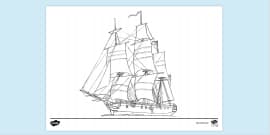 Alexander First Fleet | KS1 Colouring Sheets | Twinkl