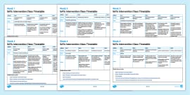 👉 Suggested SATs Revision Class Timetable - Twinkl - KS2