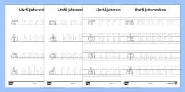 Alfabet | Karty pracy z literkami alfabetu | Nauka pisania