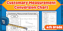Fourth Grade Customary Measurement Conversion Worksheet