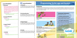 FREE! - Computing: Programming Turtle Logo and Scratch Year 3 Planning