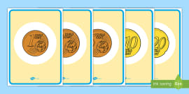👉 Euro Coin Display Posters | Primary (teacher made)