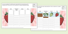 Life Cycle Of A Strawberry Template - Science - Twinkl