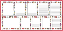 Bus Writing Template – Portrait Page Borders - Twinkl