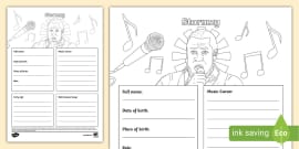 Bob Marley Fact File Template,Bob Marley,Jamaica - Twinkl