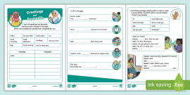 👉 Resource for ESOL students- Greetings Worksheet
