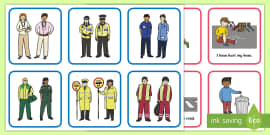 People Who Help Us Fact Cards - ESL Jobs Fact Cards
