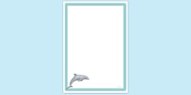 FREE! - Dolphin Page Border | Page Borders (teacher made)