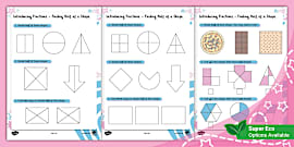 👉 Finding Half Of a Shape Worksheet | Twinkl | Fractions | KS1