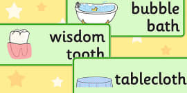 Final T Sound Word Cards (teacher made)