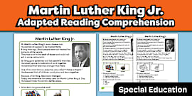 Martin Luther King Jr. Reading Comprehension I MLK Day