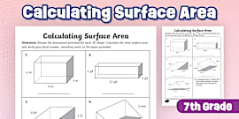 Surface Area Worksheet - Primary Resources