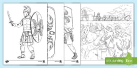 Label a Roman Soldier Worksheet (teacher made) - Twinkl
