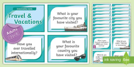 ESL Travel Scenarios Speaking Cards (Hecho por educadores)