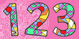 Rangoli Colour by Number English/Romanian (teacher made)