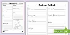KS1 Jackson Pollock Fact Sheet (teacher made) - Twinkl