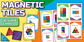 Magnetic Tile Challenge Cards - Magnetic Tile Ideas - Twinkl