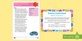 EYFS Pull Back Car Toy Science Experiment and Prompt Card Pack
