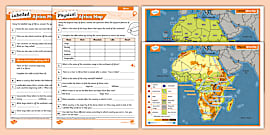 Physical Map of Africa - KS2 - Geography