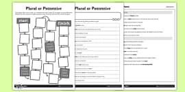 Possessive and Plural Noun Game