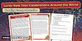 UKS2 New Year Around the World Differentiated Comprehension