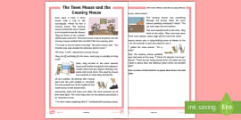 The Town Mouse and the Country Mouse Story Sequencing