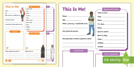 This is Me Worksheet - My Worksheet KS2 Resources - Twinkl