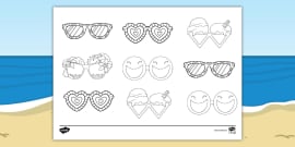 Sunglasses Writing Template