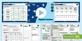 Word Problems Involving Negative Numbers (teacher made)