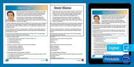 Fourth Grade Celia Cruz Reading Passage Comprehension Activity