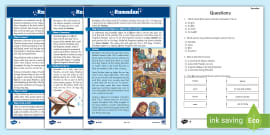 LKS2 World Religion Day Differentiated Reading Comprehension Activity