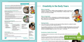 Stages of Creativity | Early Years Handout | CPD | Twinkl