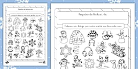 Ficha del invierno: Actividad de Leer y Colorear | Twinkl