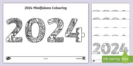2025 Mindfulness Colouring (teacher made) - Twinkl
