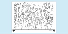 FREE! - Crowd Of Spectators Colouring | Colouring Sheets