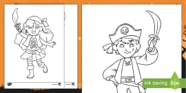 Pirate Colouring Pages (teacher made) - Twinkl