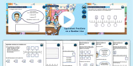Fractions Number Lines to 2 (teacher made) - Twinkl