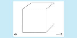 Cube Present Colouring | Colouring Sheets (Teacher-Made)