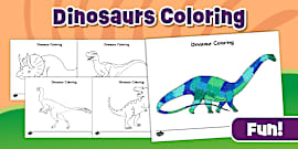Dinosaur Coloring Pages Printable Pack | Twinkl USA