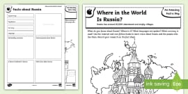 UKS2 Russia Differentiated Reading Comprehension Activity