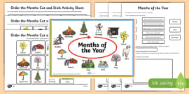 Months of the Year Word and Picture Matching Activity