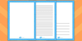 Story Writing Template - Printable Wide-Lined Paper for Kids