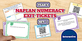 Year 5 NAPLAN Numeracy Exit Tickets - Set 2 ∣ Mathematics
