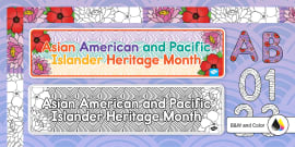 K-2nd Asian American and Pacific Islander Heritage Month Activity Pack