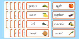 New Zealand Fruit and Vegetable Shop Role Play Word Cards Te Reo Māori