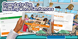 11+ Interactive Missing Word Game