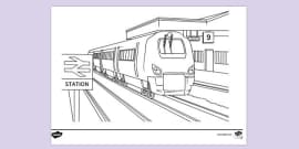Train Template | Colouring Sheet | Primary Resources