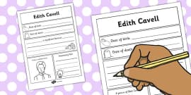 Edith Cavell Word Mat (l'insegnante ha fatto) - Twinkl