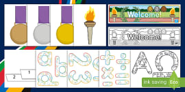 Olympic Torch Cut-Out (teacher made) - Twinkl