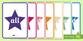 Wow Words on Stars (Multicolour) (teacher made) - Twinkl